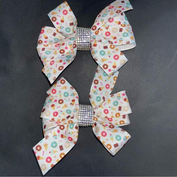 Hand Crafted | Accessories | Ice Cream Hair Bows Candy Hair Bows Girls ...